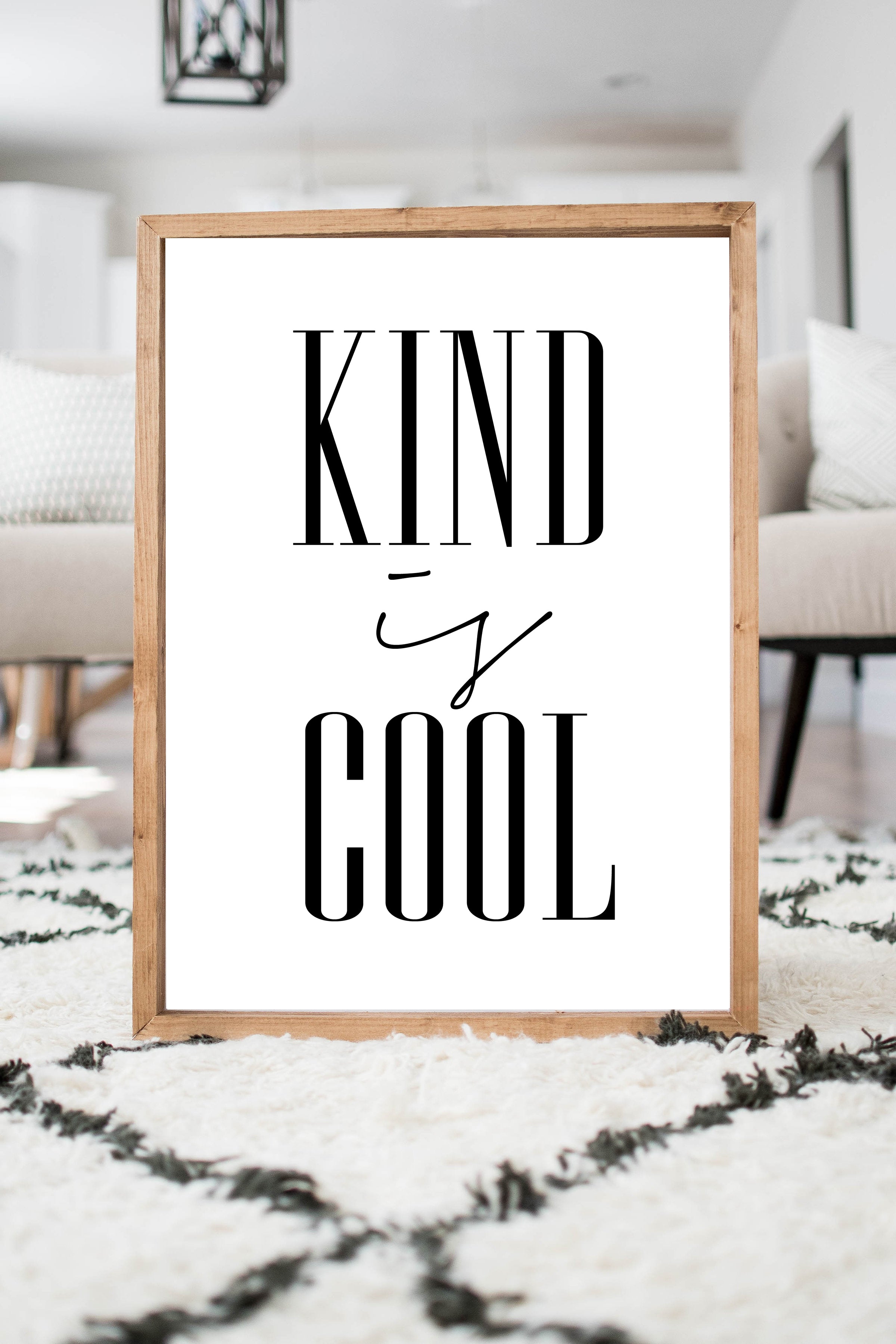 Kind is Cool – Sincerely Us - Hand Made Framed Wall Art