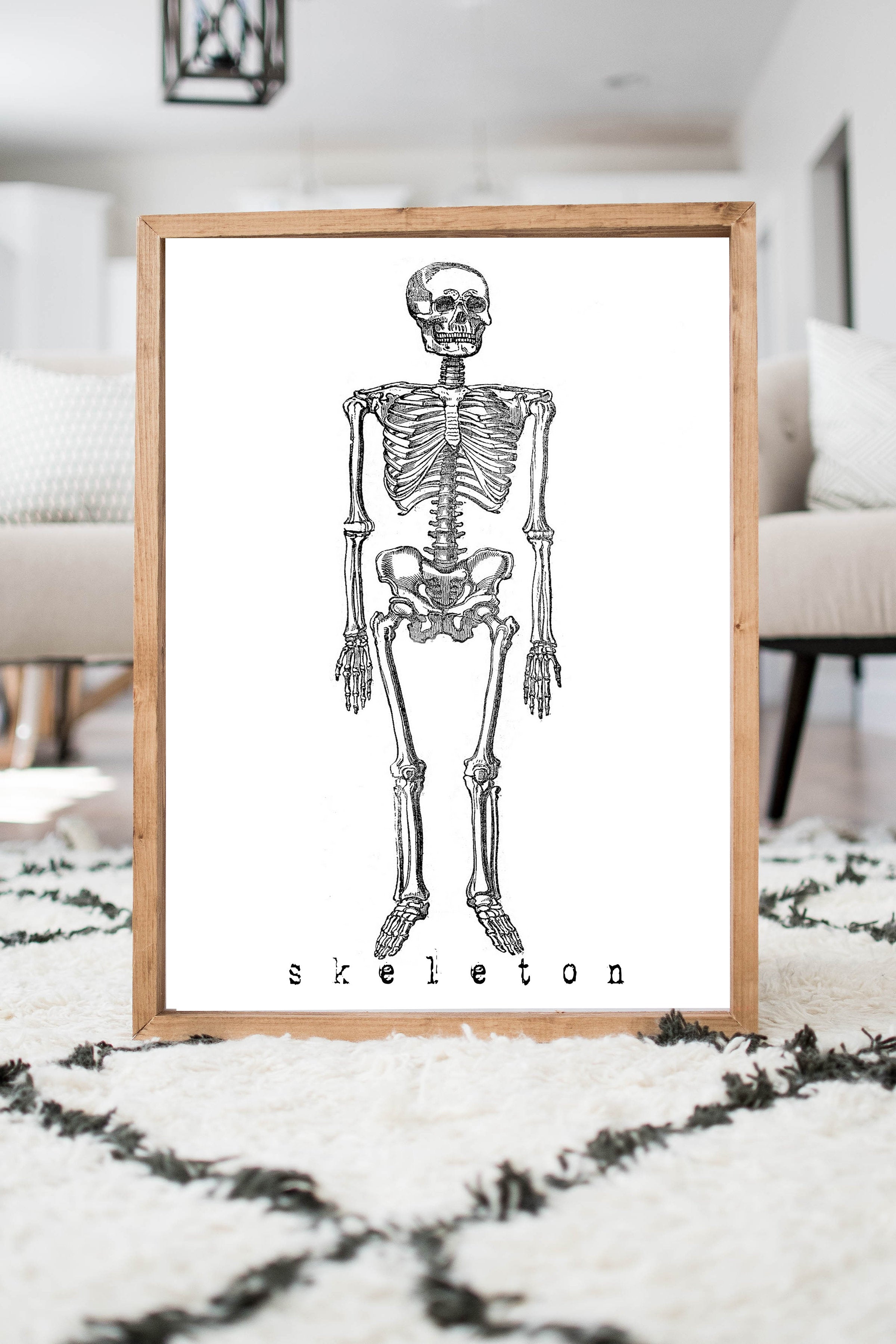 1 Skeleton – Sincerely Us - Hand Made Framed Wall Art