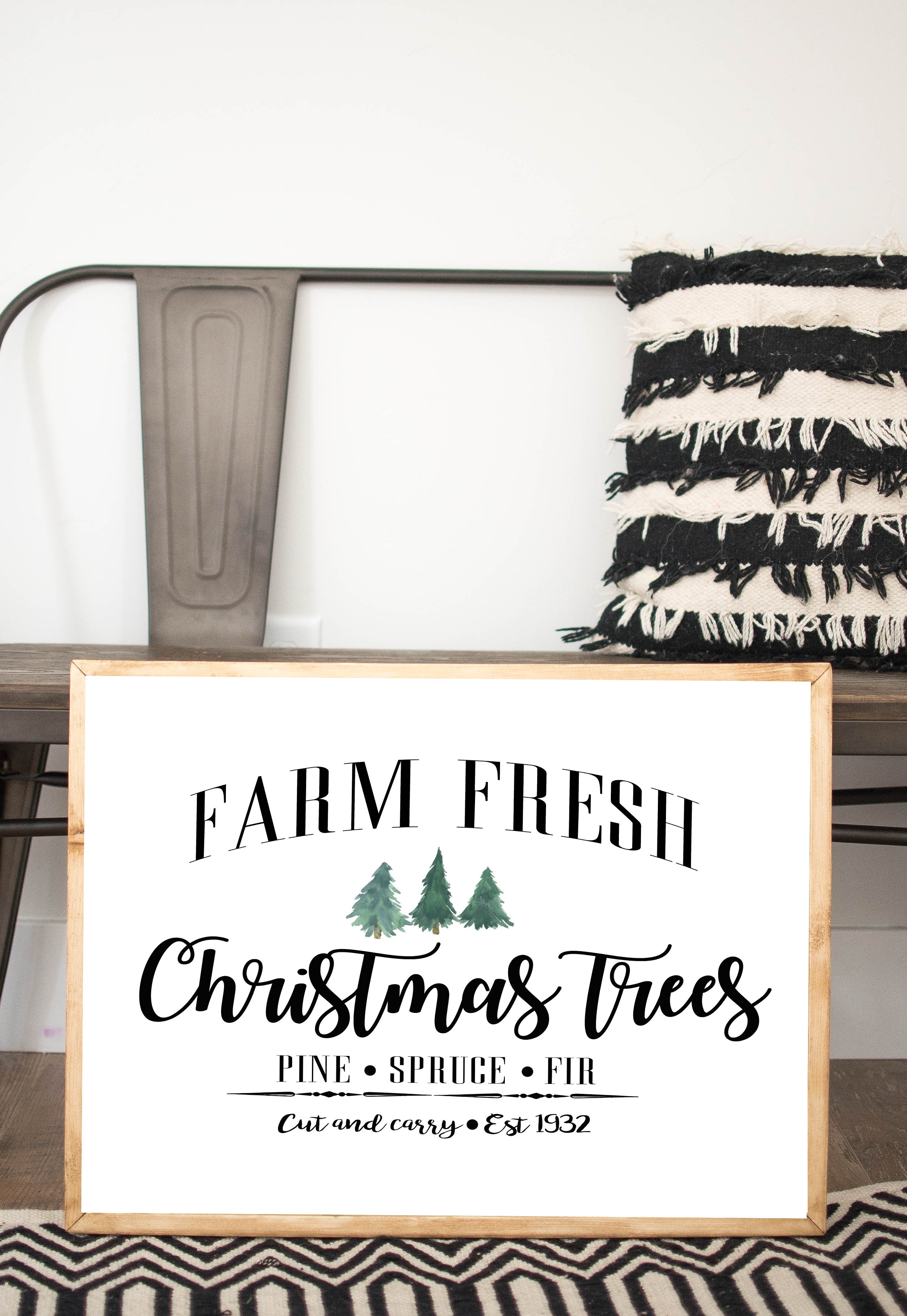 Farm Fresh Trees – Sincerely Us - Hand Made Framed Wall Art